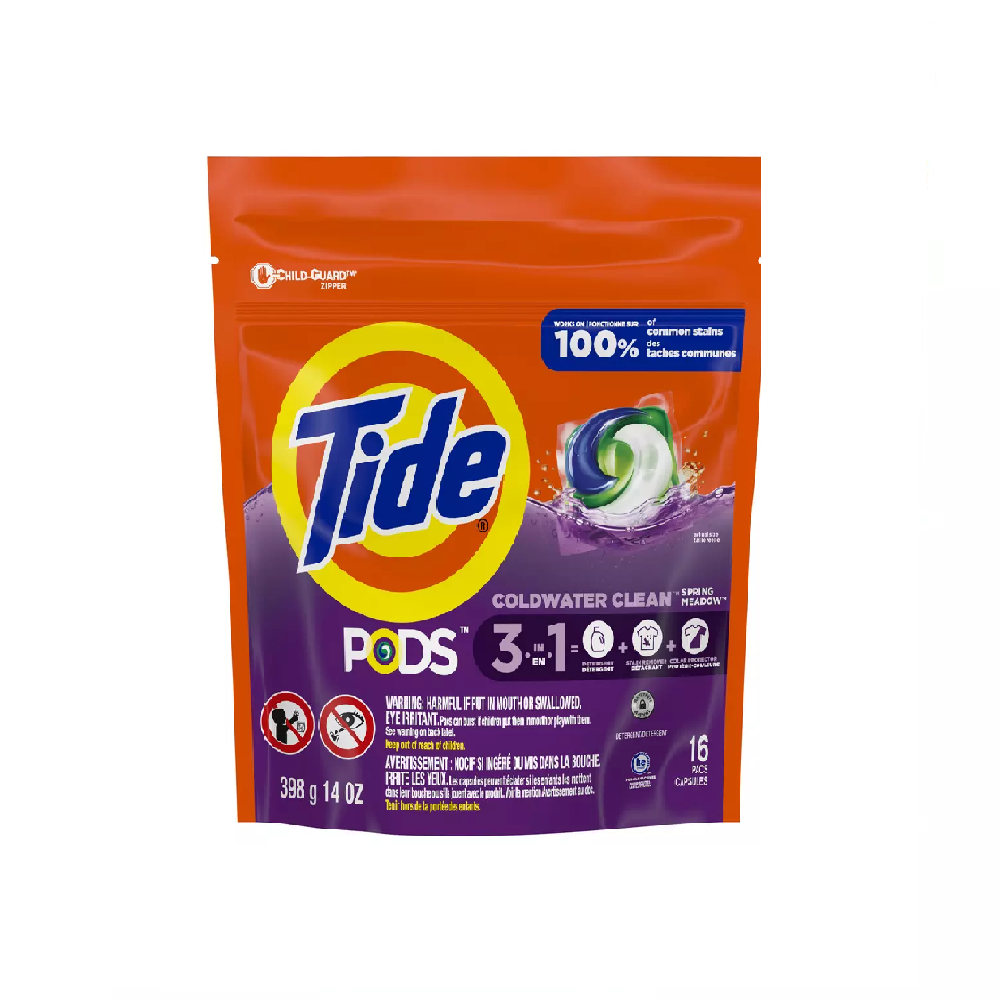 Tide Pods 3 In 1 Coldwater Clean 16 Pacs Capsules 398g – Baraki Bodegón