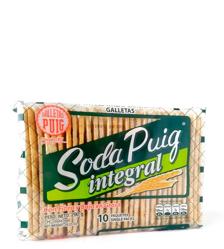 Galletas Puig galletas de soda integral 10 paquetes 290g – Baraki Bodegón