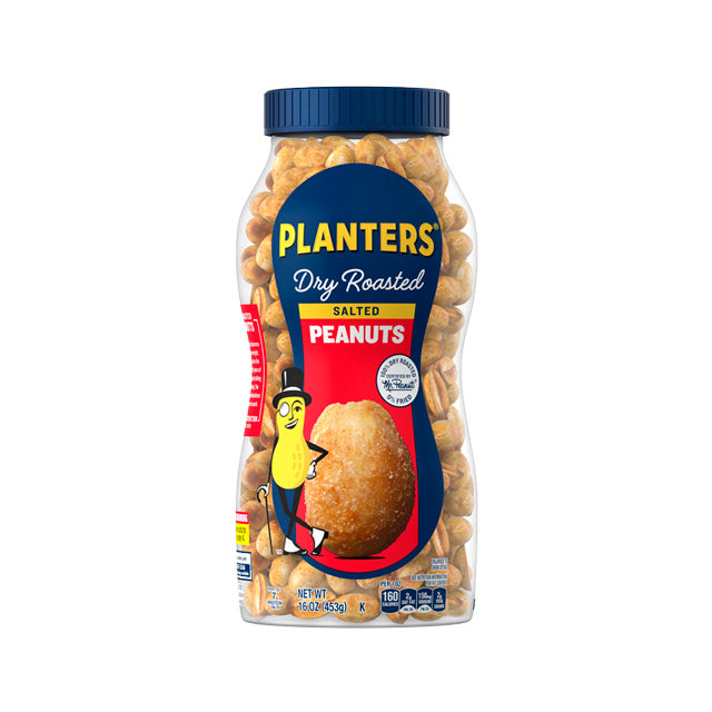 Planters dry roasted peanuts salted - Maní tostado y salado 453g ...